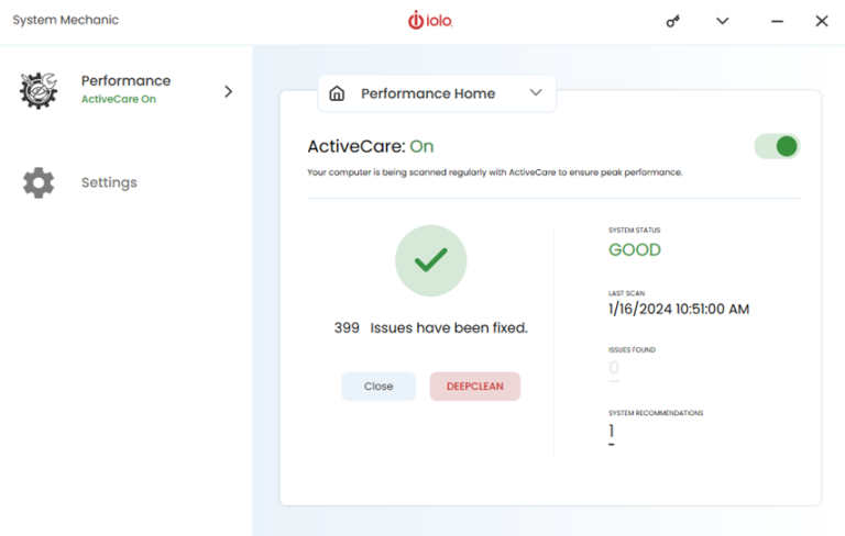 System Mechanic Product Support - AOL | iolo
