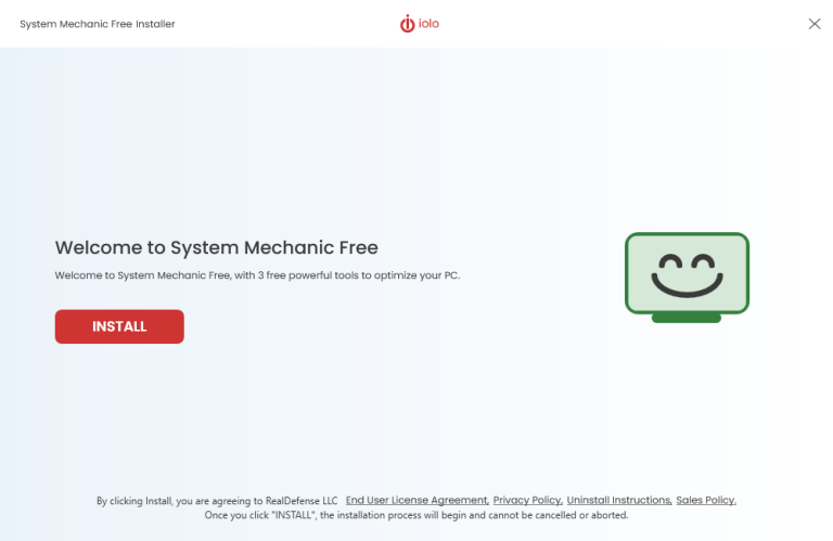 Install System Mechanic Free | iolo